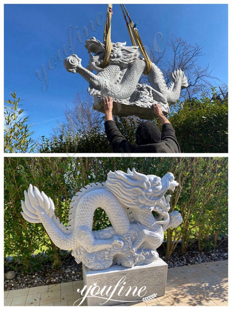 Large Marble Polar Bear Sculpture Outdoor Decor for Sale