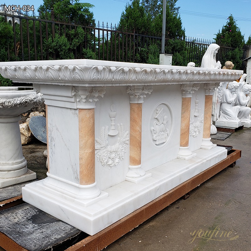 Catholic Church Marble Altar with Carvings for Sale - YouFine