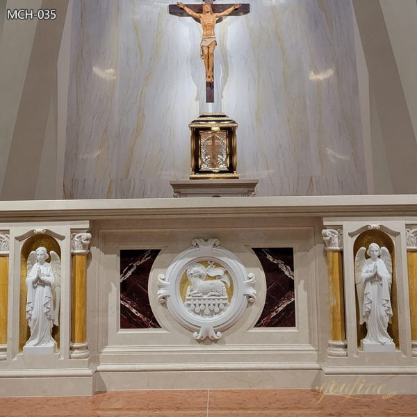 Natural Marble Altar with Statue for Church - YouFine