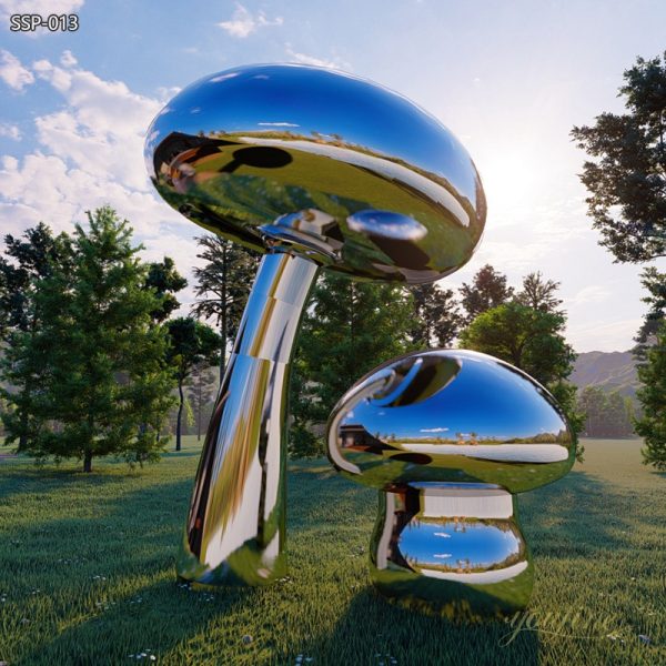 Stainless Steel Giant Mushroom Sculpture for Garden - YouFine