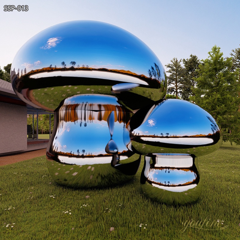 Stainless Steel Giant Mushroom Sculpture for Garden - YouFine