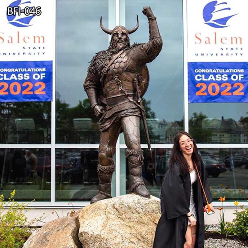 Tượng đồng Viking Đại học Salem State Mascot Replica để bán-YouFine