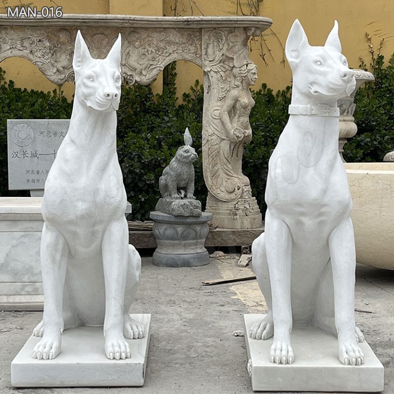 Large Marble Polar Bear Sculpture Outdoor Decor for Sale