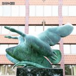 Garden Bronze Flying Wild Goose Sculpture Memorial Pool Decoration-YouFine