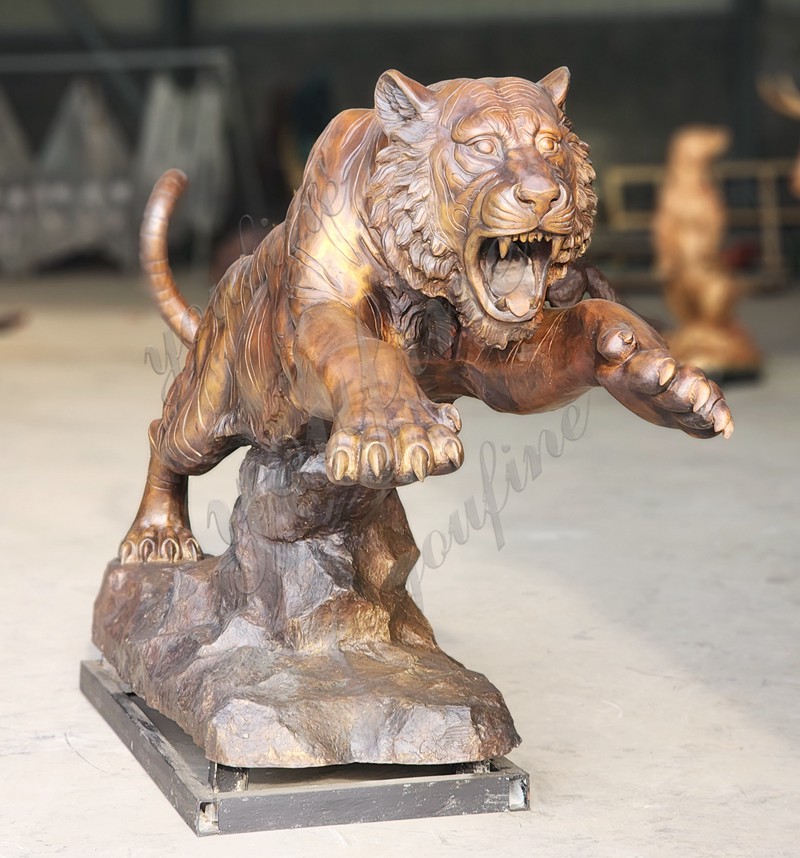 Outdoor Large Bronze Tiger Statue Towson University Mascot-YouFine