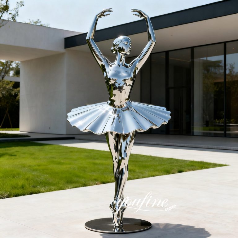 Contemporary Metal Ballerina Sculpture