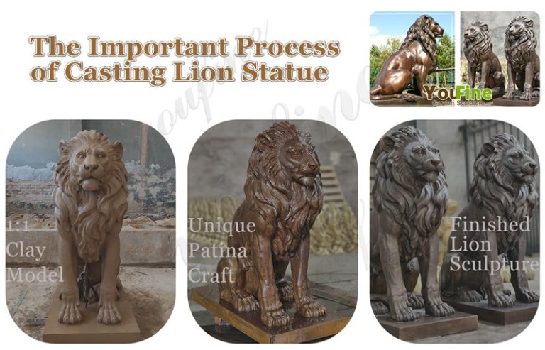 Life Size Bronze Mountain Lion Statue Going Up a Tree Art-YouFine