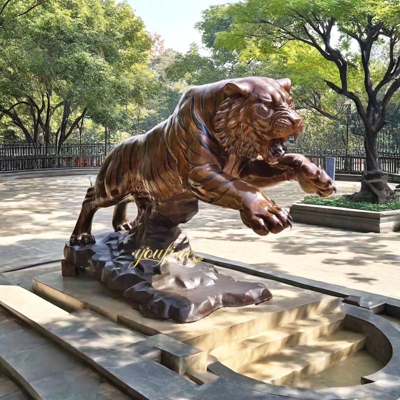 Outdoor Large Bronze Tiger Statue Towson University Mascot-YouFine