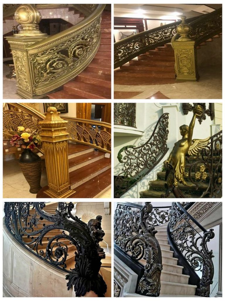 Bronze Rams Head Staircase Railings Homes Stairwell Architecture ...