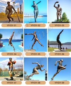 Life Size Bronze Diving Man Sculpture Swimmer Sports Statue Wholesale ...