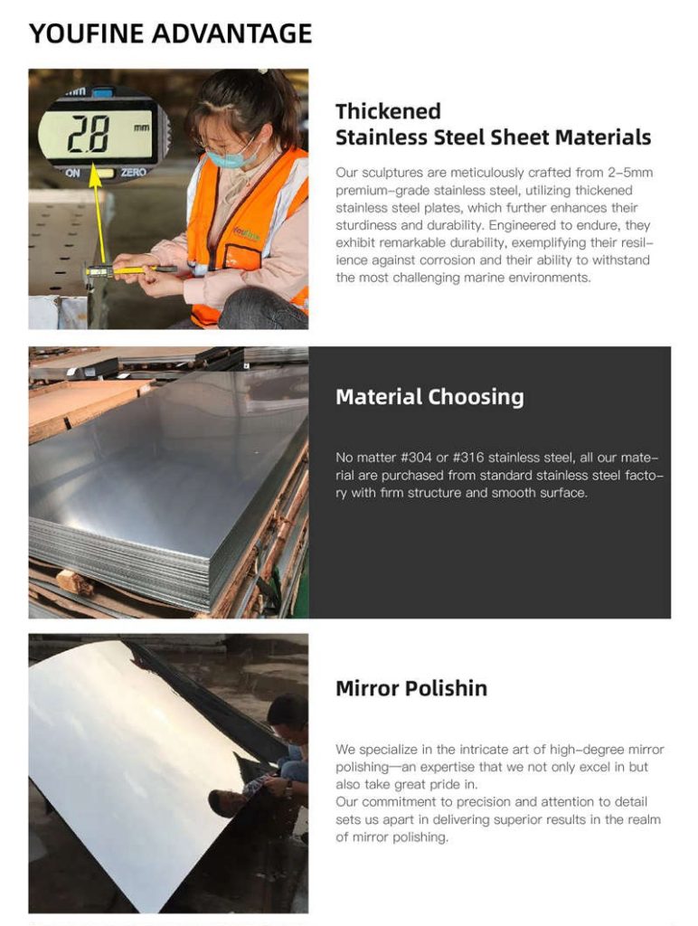 Geometric Large Stainless Steel Camel Sculpture - YouFine