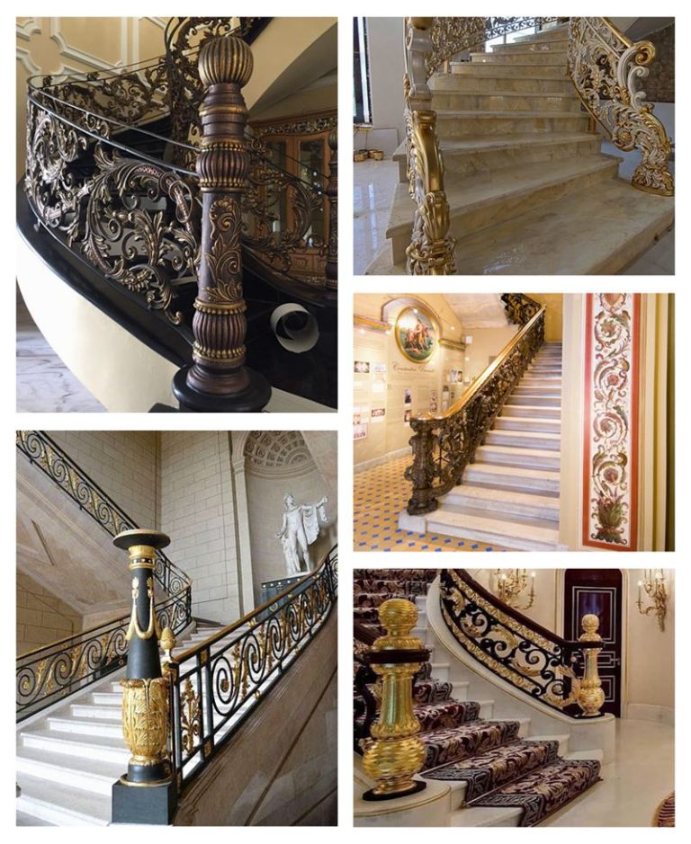 Bronze Rams Head Staircase Railings Homes Stairwell Architecture ...