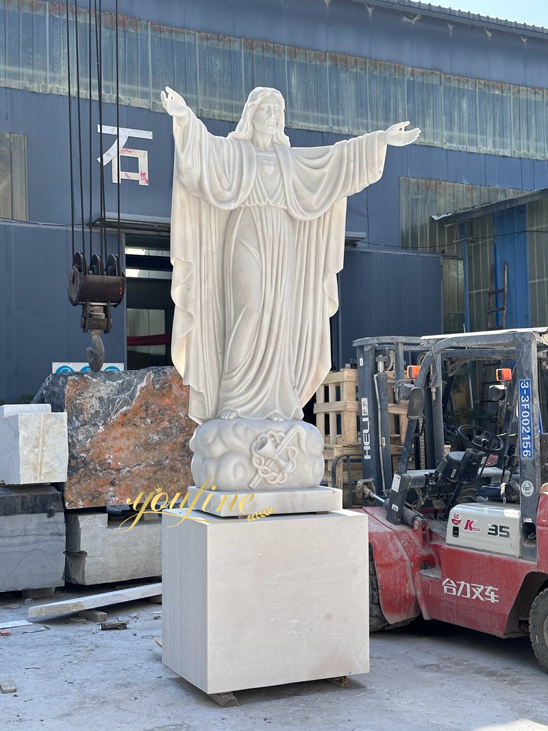 Large Hnad Carved Church White Marble Jesus Statue Open Arms for Sale ... Large Hnad Carved Church White Marble Jesus Statue Open Arms for Sale ...