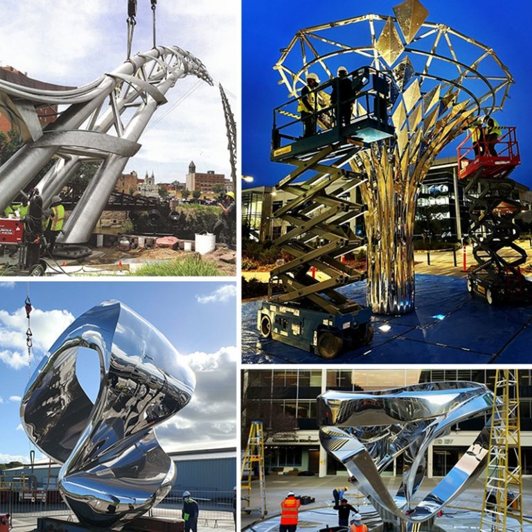 How to Install a Large Stainless Steel Outdoor Sculpture-YouFine