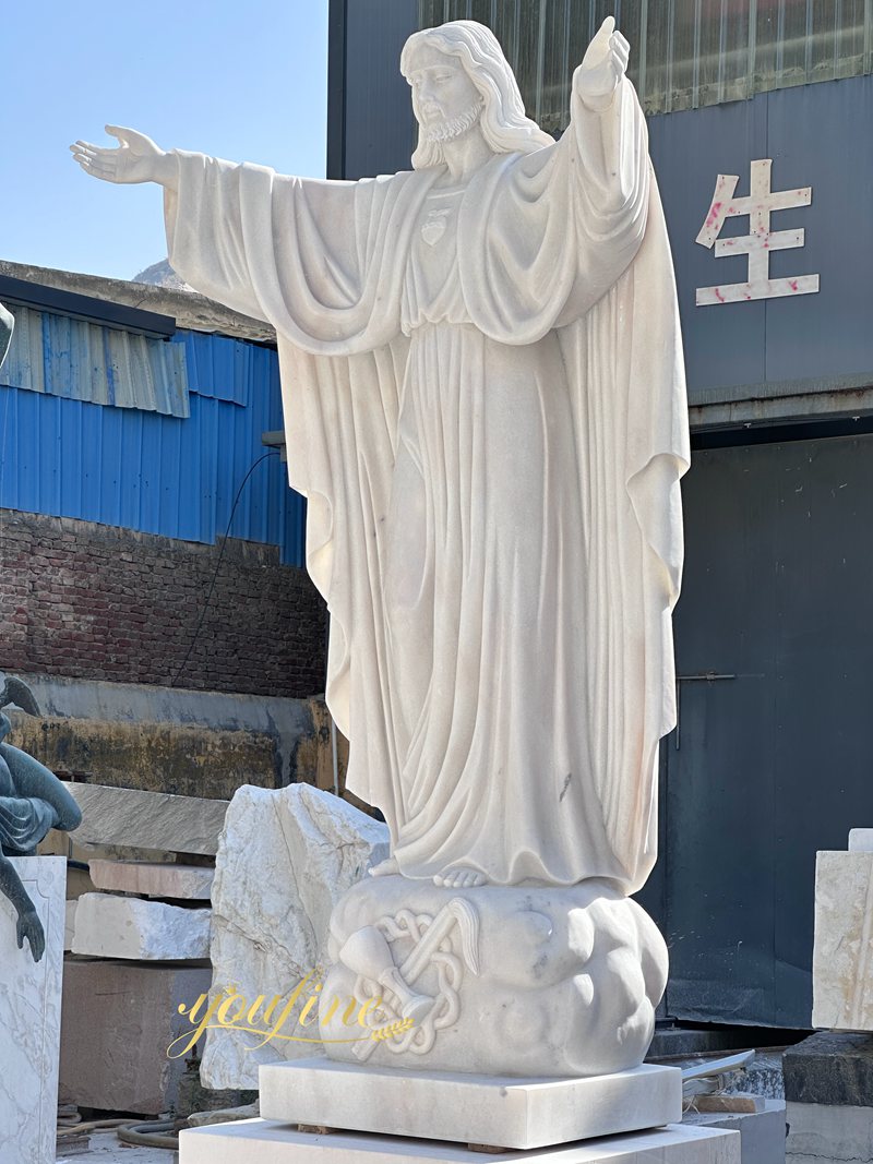 Large Hnad Carved Church White Marble Jesus Statue Open Arms for Sale ... Large Hnad Carved Church White Marble Jesus Statue Open Arms for Sale ...