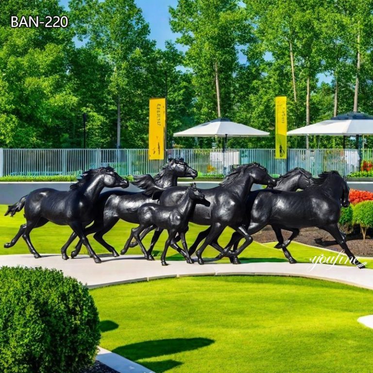 Stampeding Horses - Wildlife Sculpture