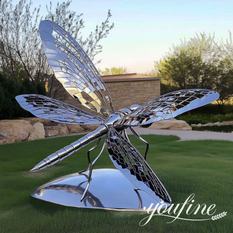 Large Metal Dragonfly Garden Sculpture
