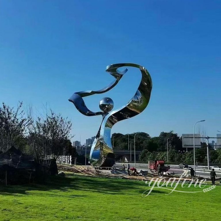 Landscape Metal Ribbon Sculpture