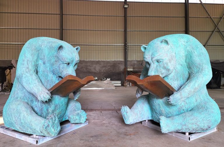 Reading Bear Statue