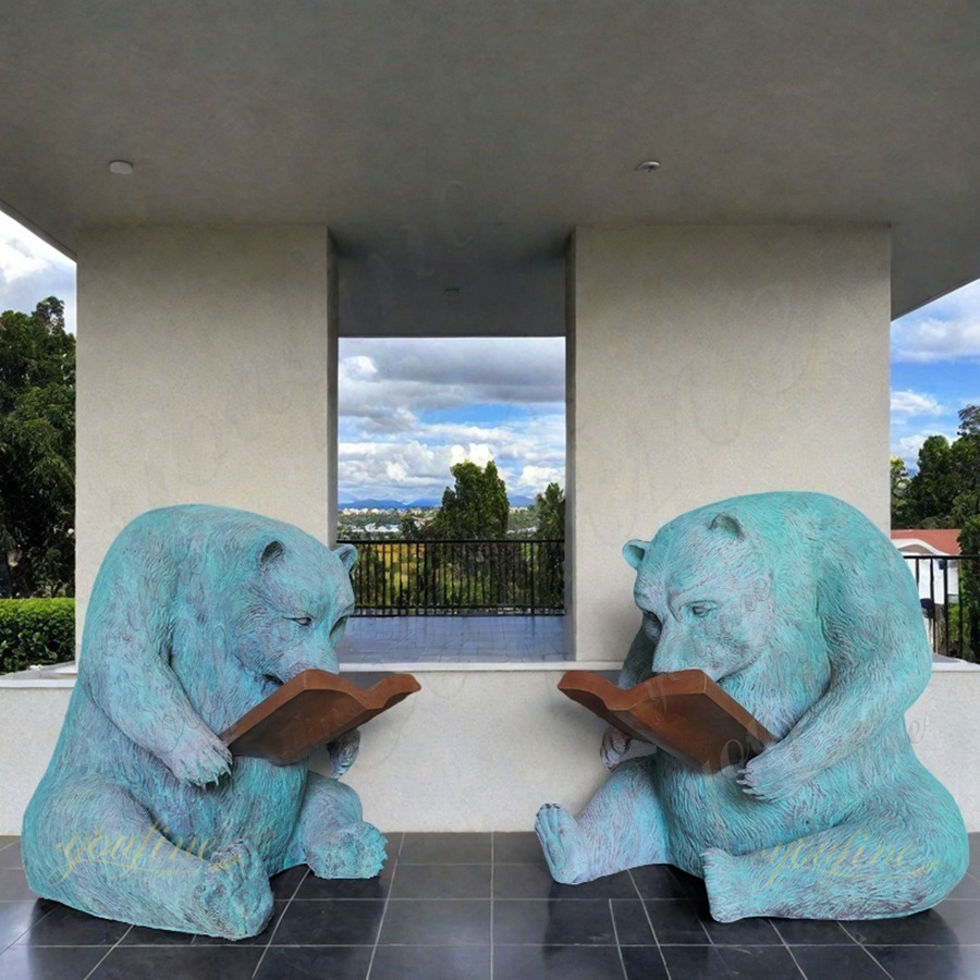 Reading Bear Statue