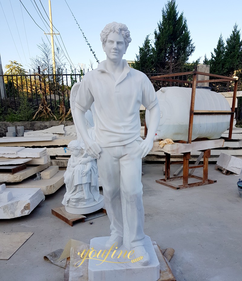 Life Size Painted Marble Carlo Acutis Statue