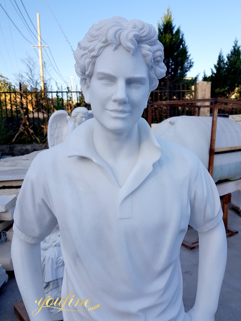 Life Size Painted Marble Carlo Acutis Statue