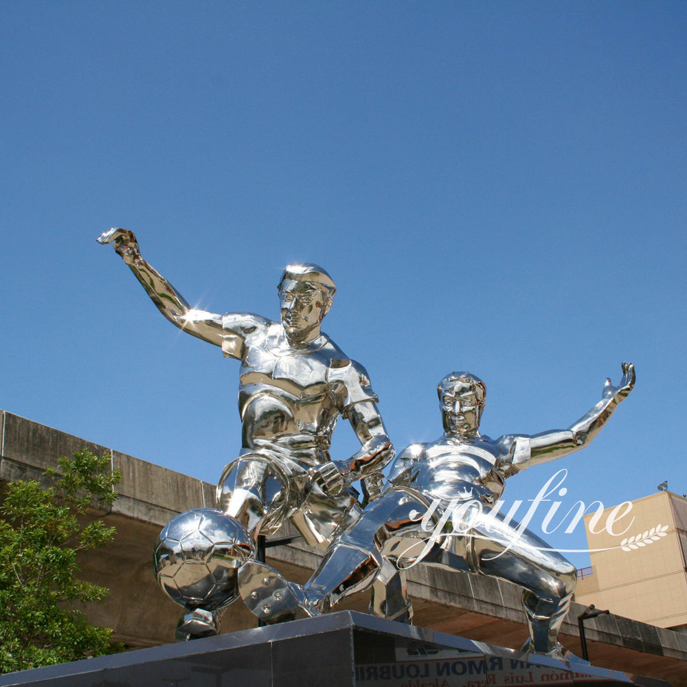 Custom Life Size Stainless Steel Soccer Player Sculpture