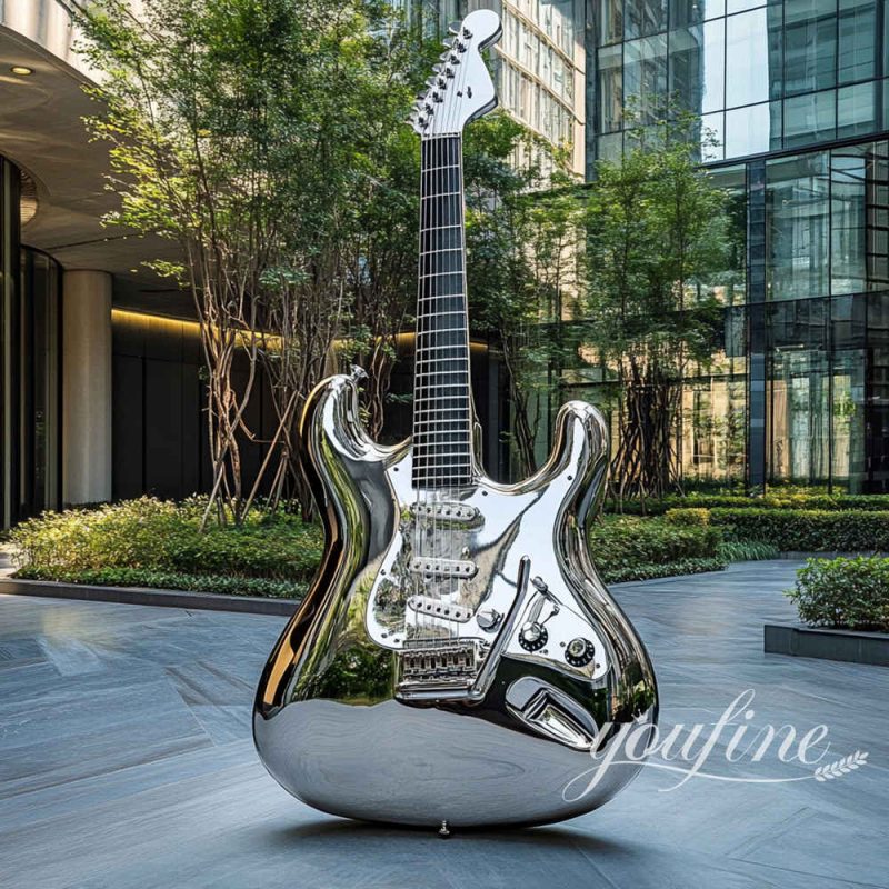 6 Creative Stainless Steel Music Instrument Sculptures