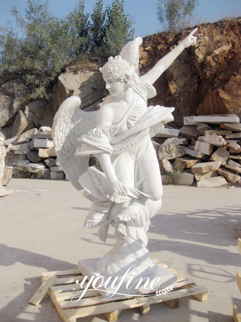 Marble Annunciation Angel Statue for Church