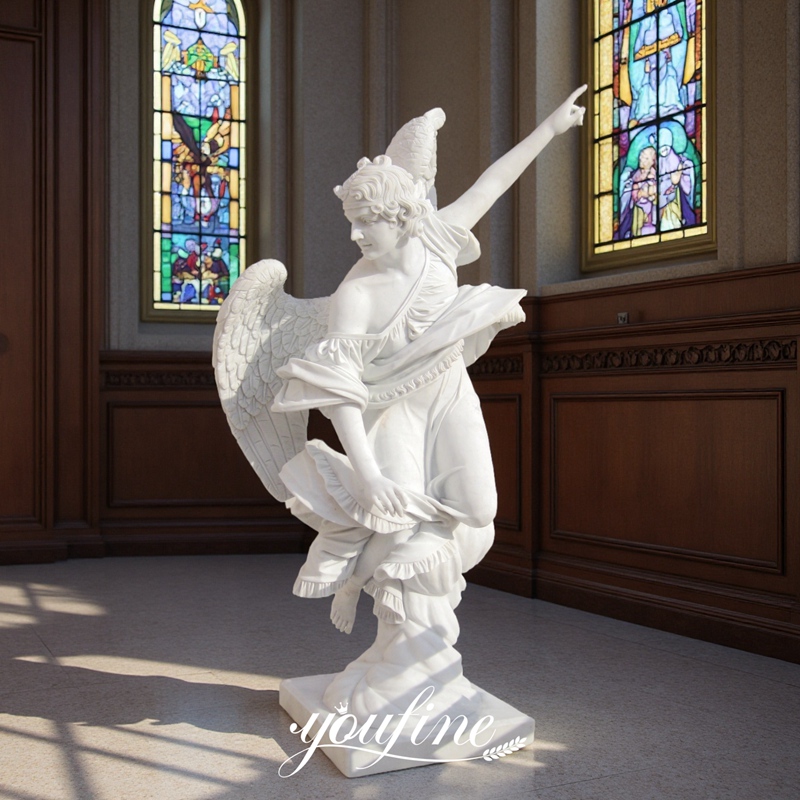 Marble Annunciation Angel Statue for Church
