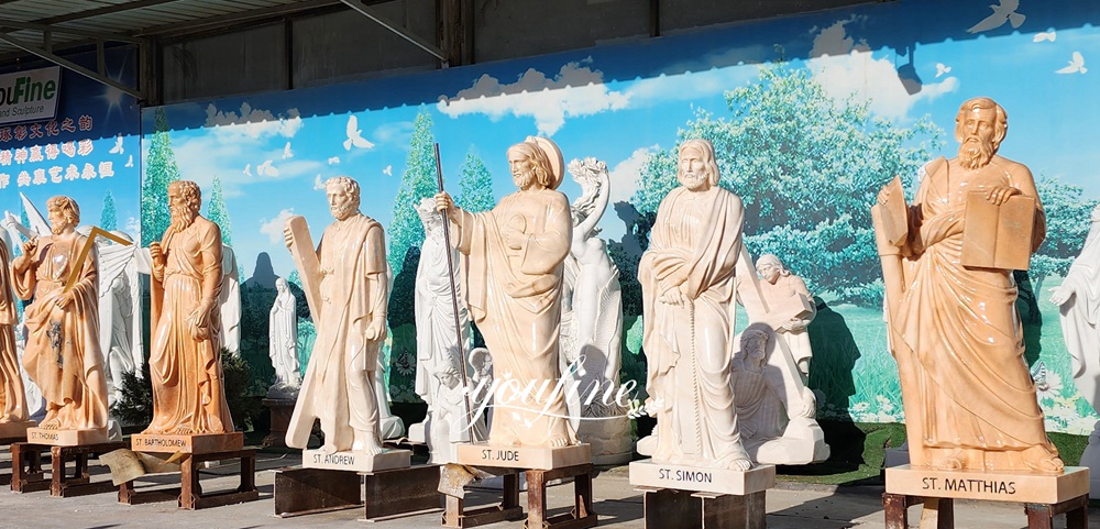 Custom 12 Apostle Marble Statues for a Catholic Church- YouFine