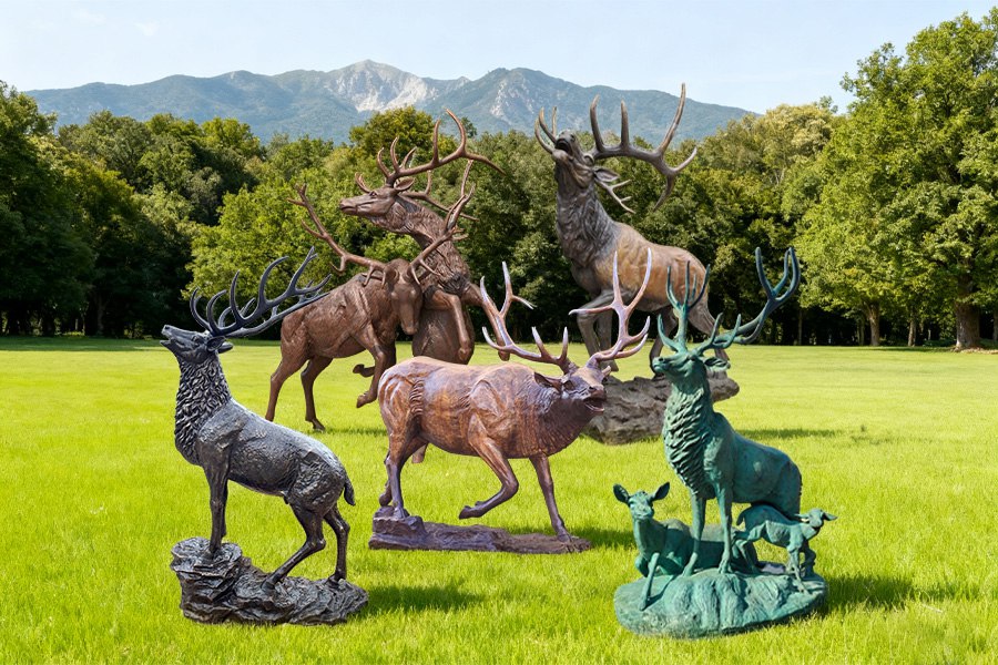Bronze Elk Statue - Custom Wildlife Sculptures