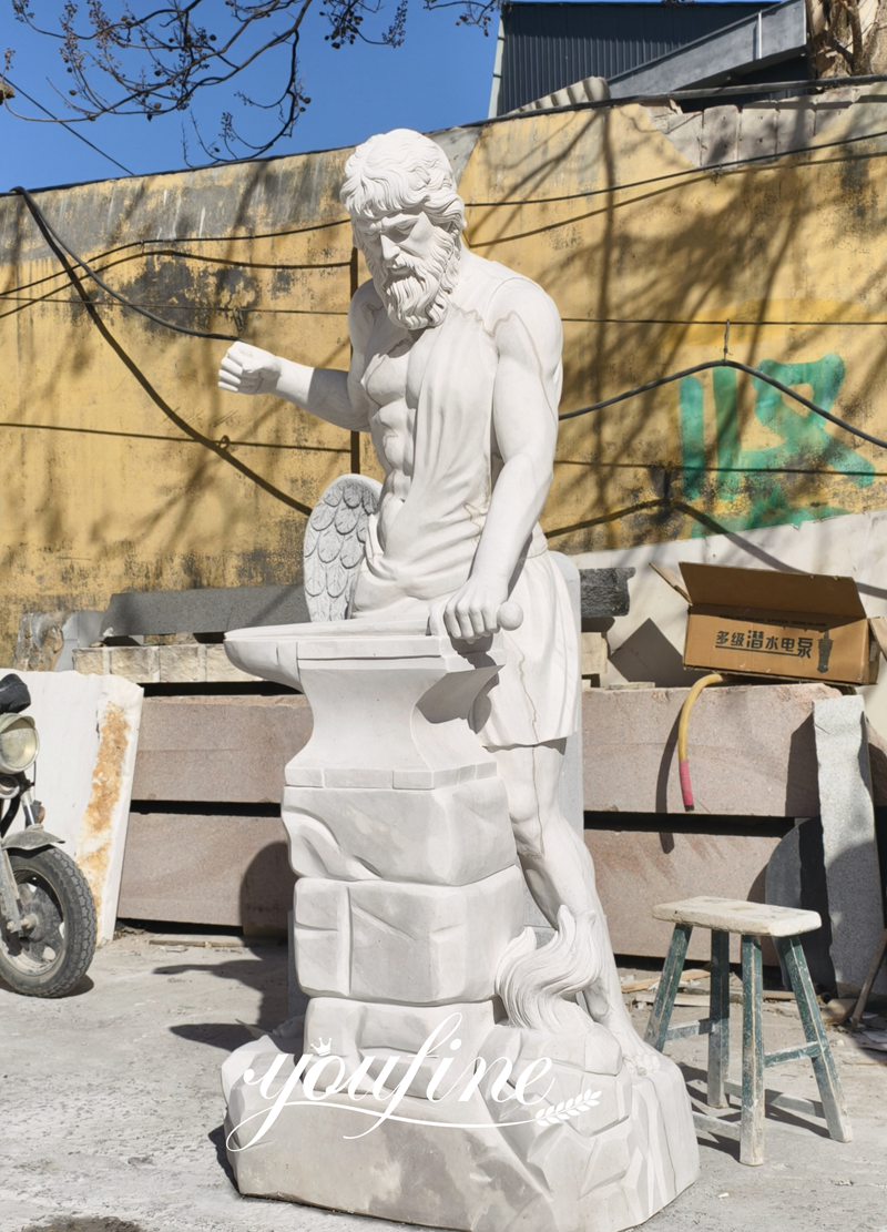 6 feet Marble Hephaestus statue | Greek God of Fire